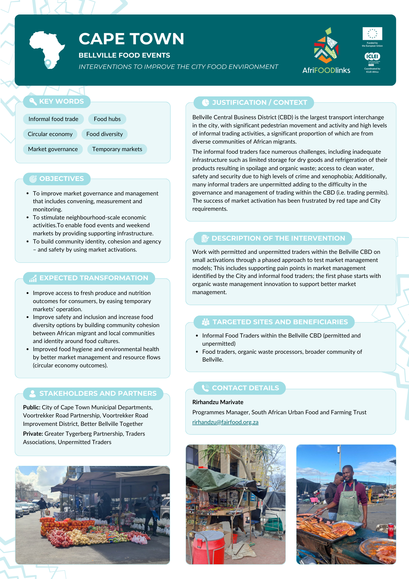 Hub city pilot project infographics - afrifoodlinks