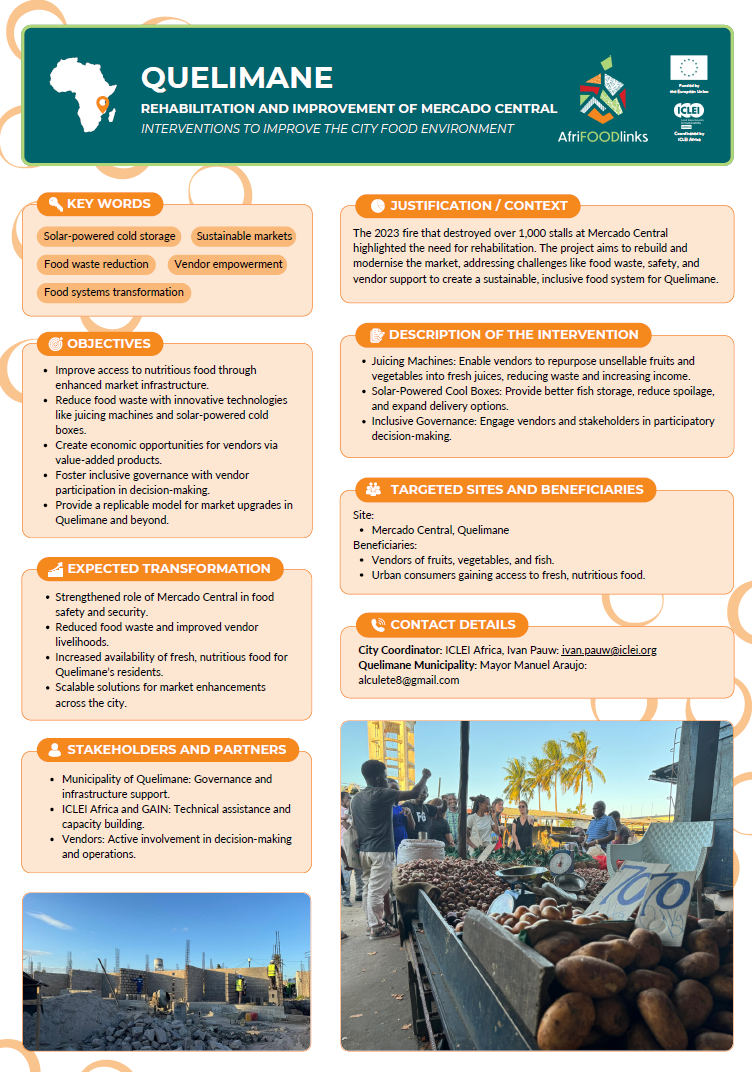 Quelimane pilot project infographic - afrifoodlinks